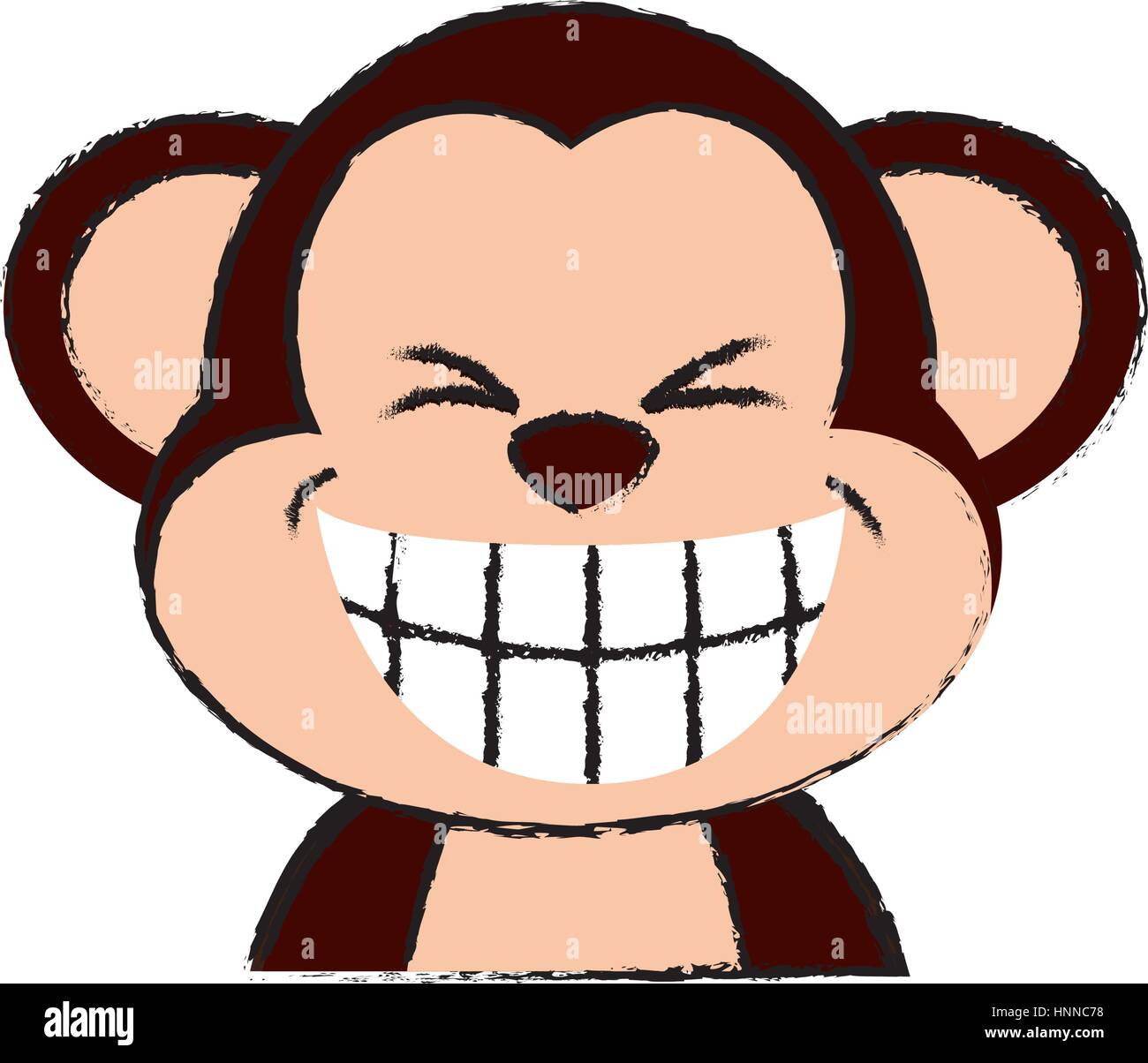 Cute monkey cartoon icon vector illustration graphic design Stock ...