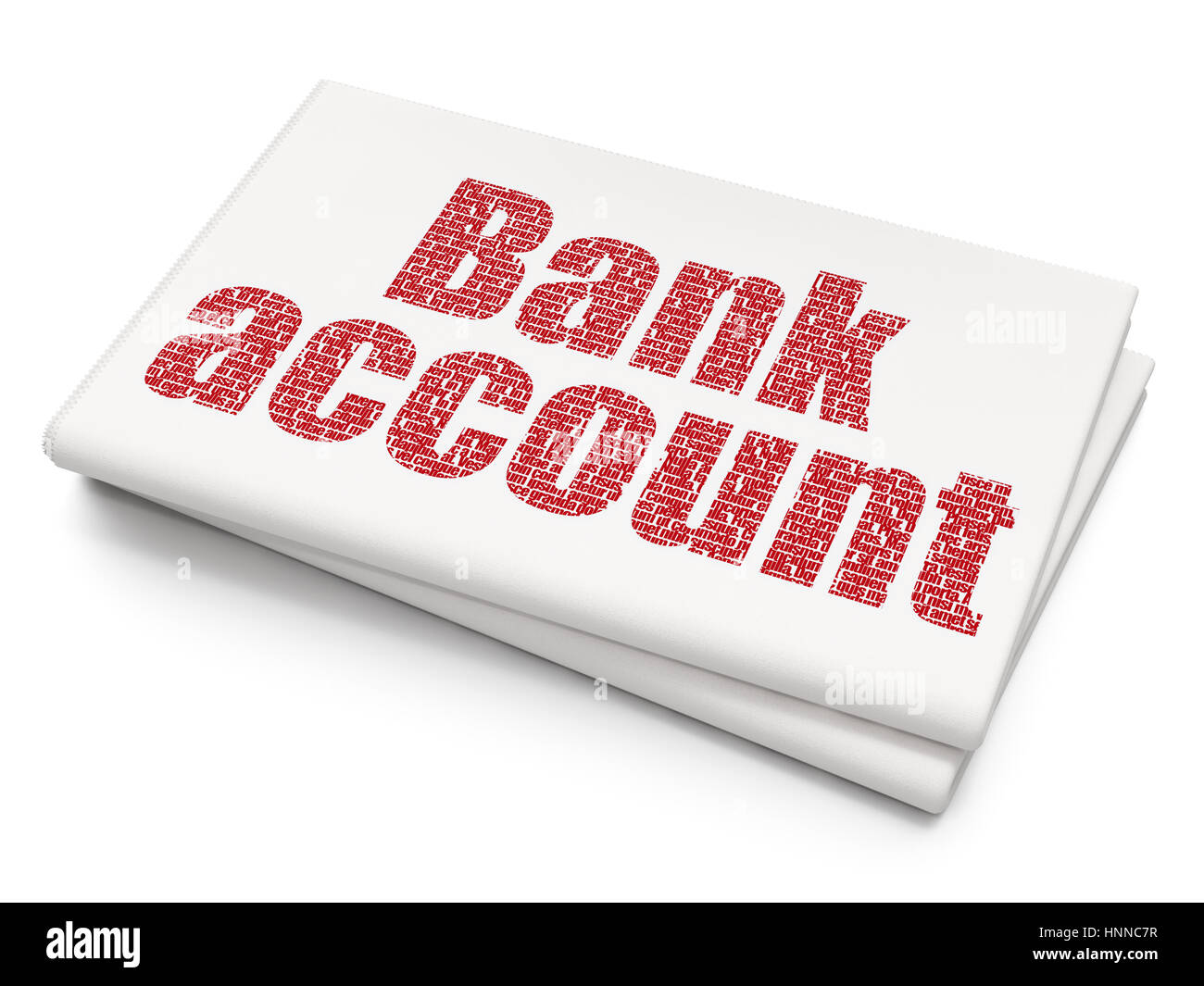 Currency concept: Bank Account on Blank Newspaper background Stock ...