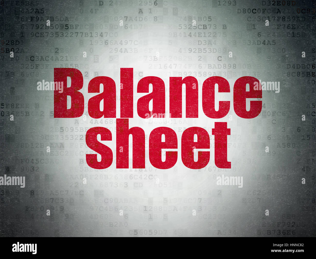 Currency concept: Balance Sheet on Digital Data Paper background Stock ...