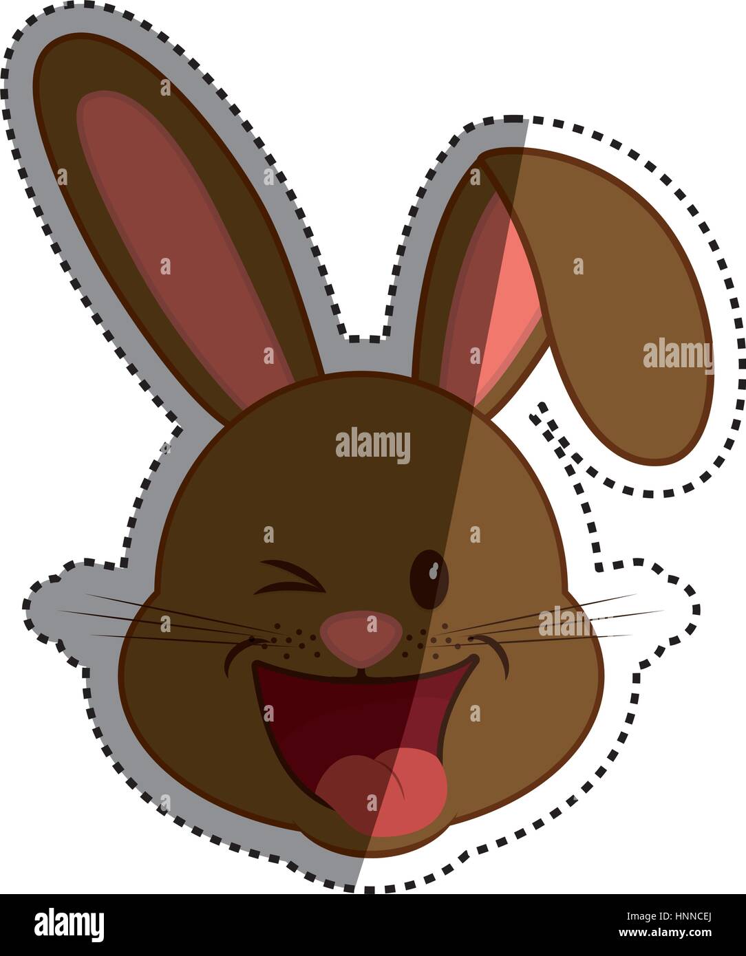 Cute rabbit cartoon icon vector illustration graphic design Stock ...
