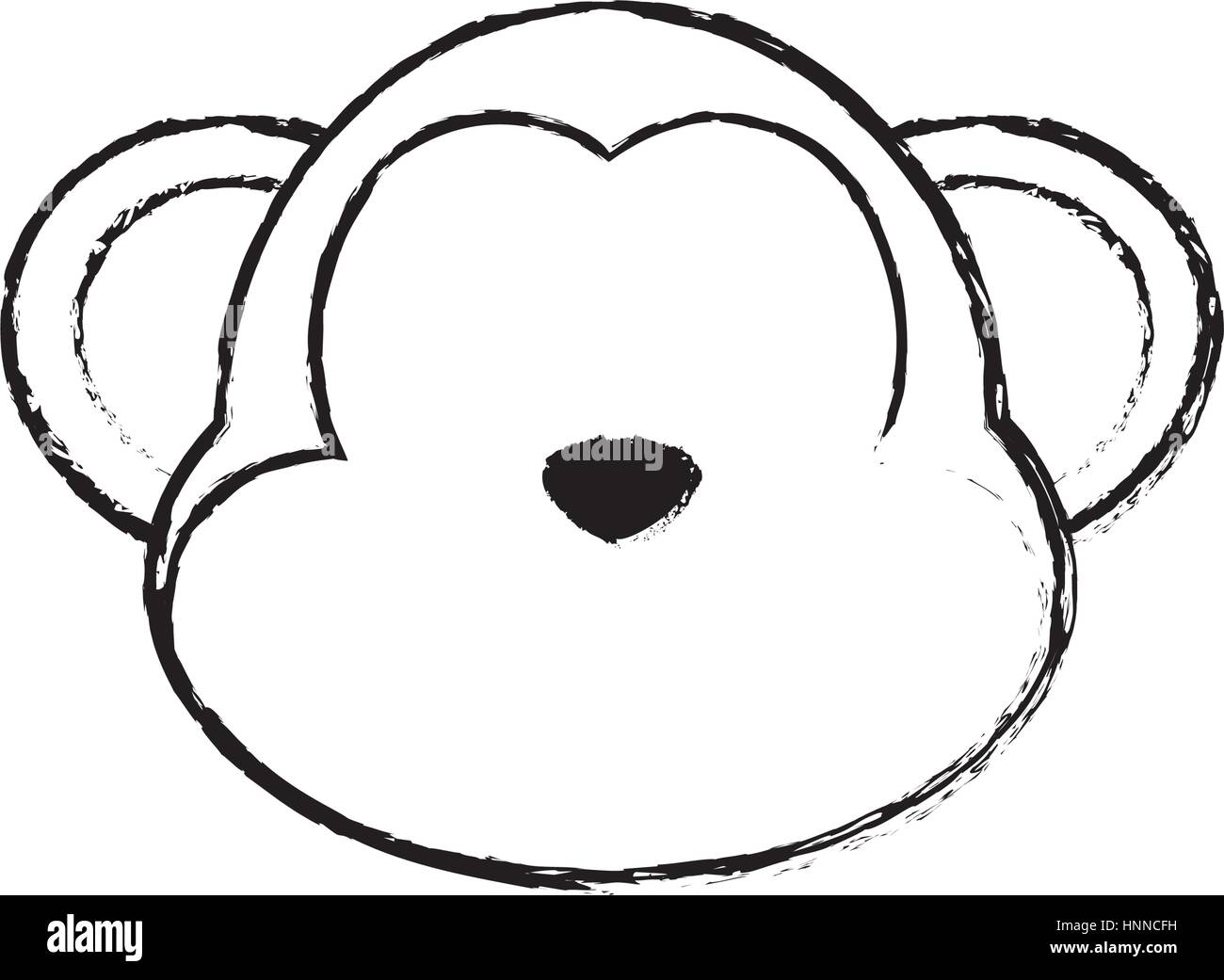 Cute monkey cartoon icon vector illustration graphic design Stock ...