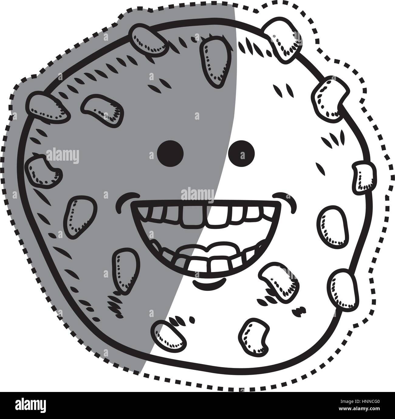 Funny cookie cartoon icon vector illustration graphic design Stock ...