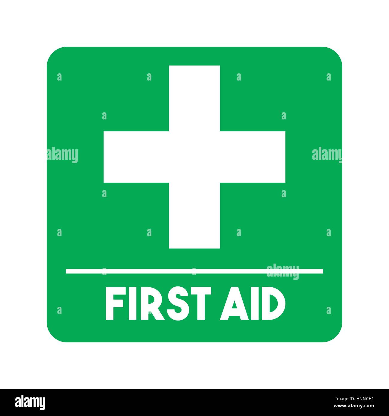 first aid emblem with cross icon over white background. colorful design ...