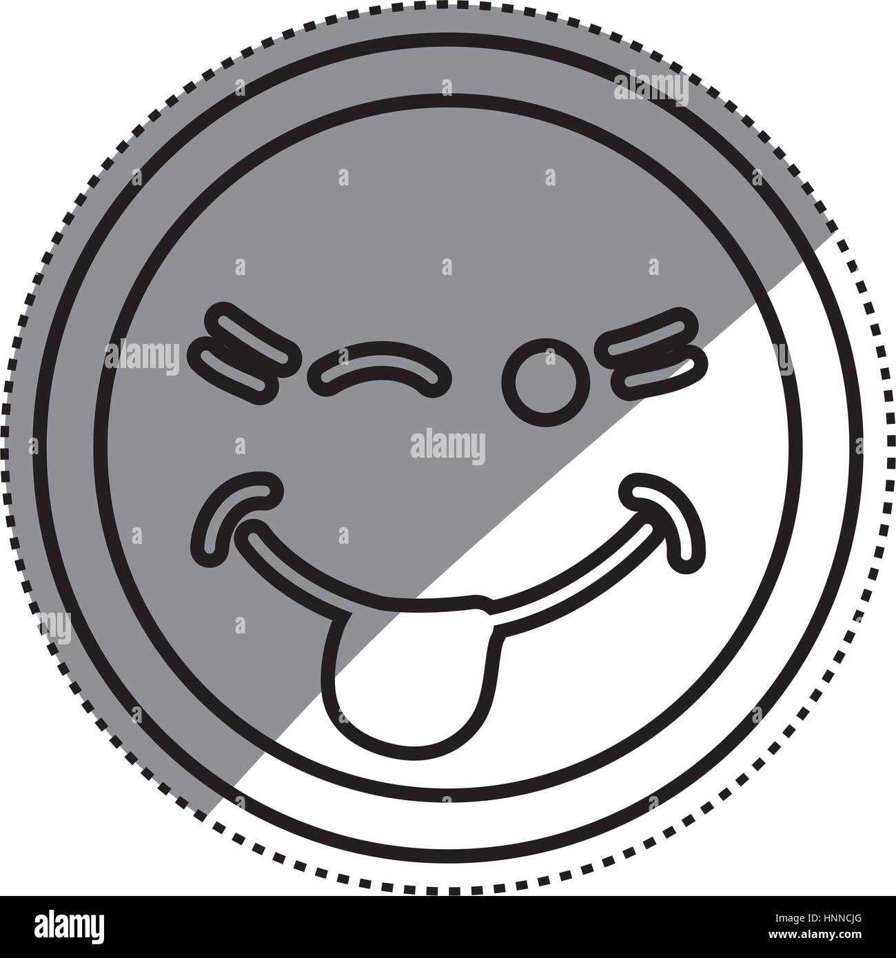 Funny emoticon cartoon icon vector illustration graphic design Stock ...