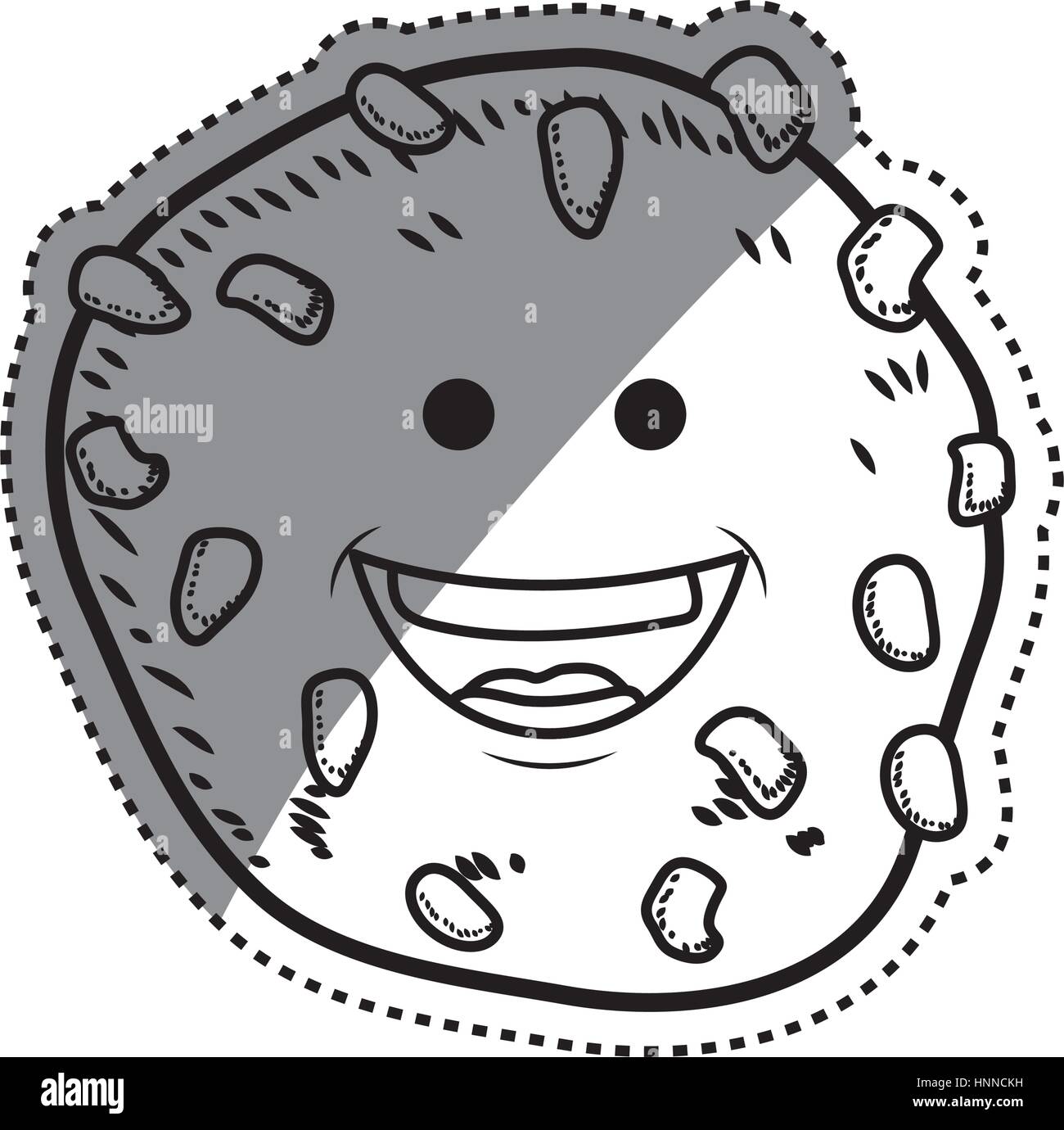 Funny Cookie Cartoon Icon Vector Illustration Graphic Design Stock