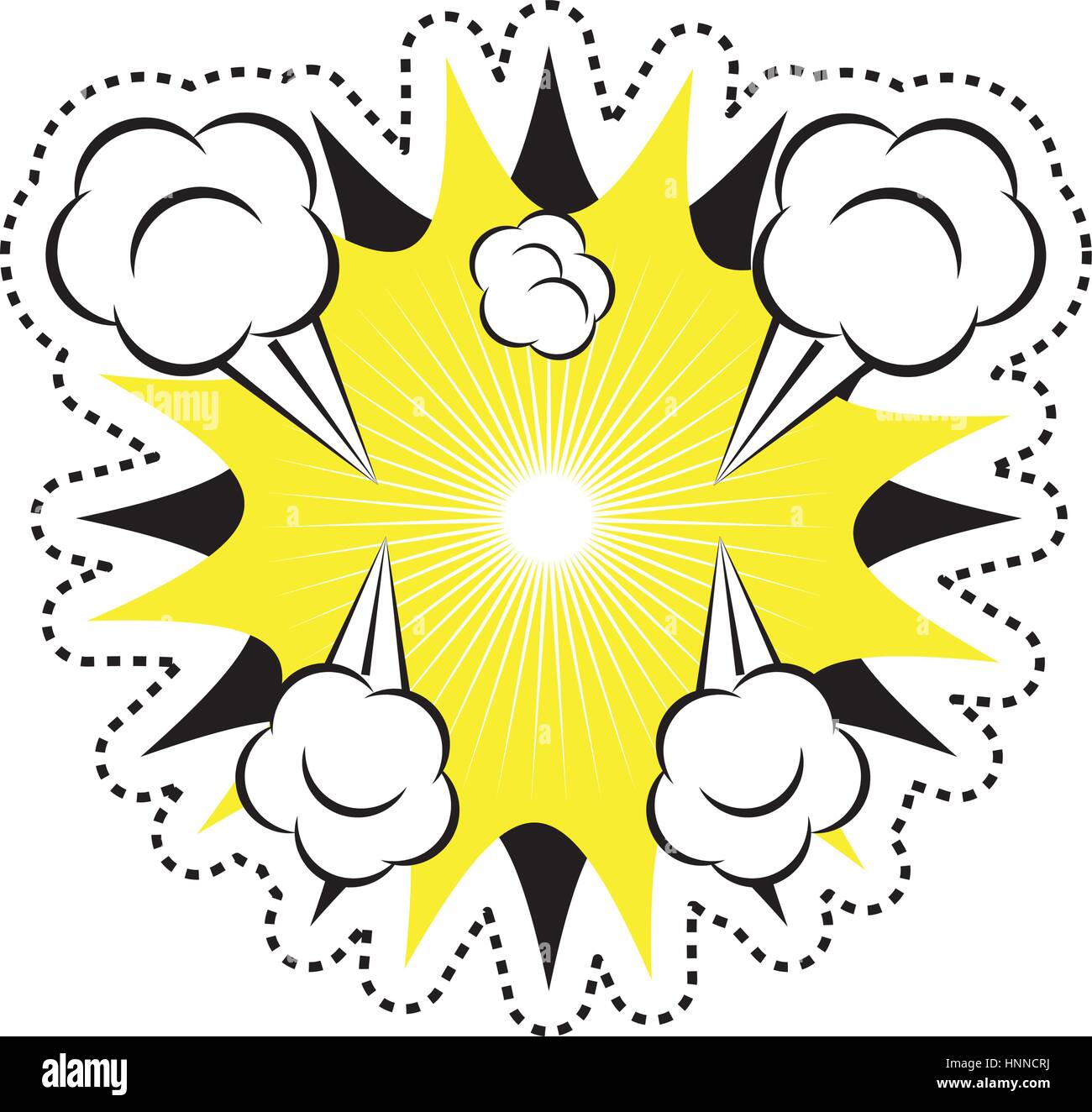 Comic explosion cartoon icon vector illustration graphic design Stock ...