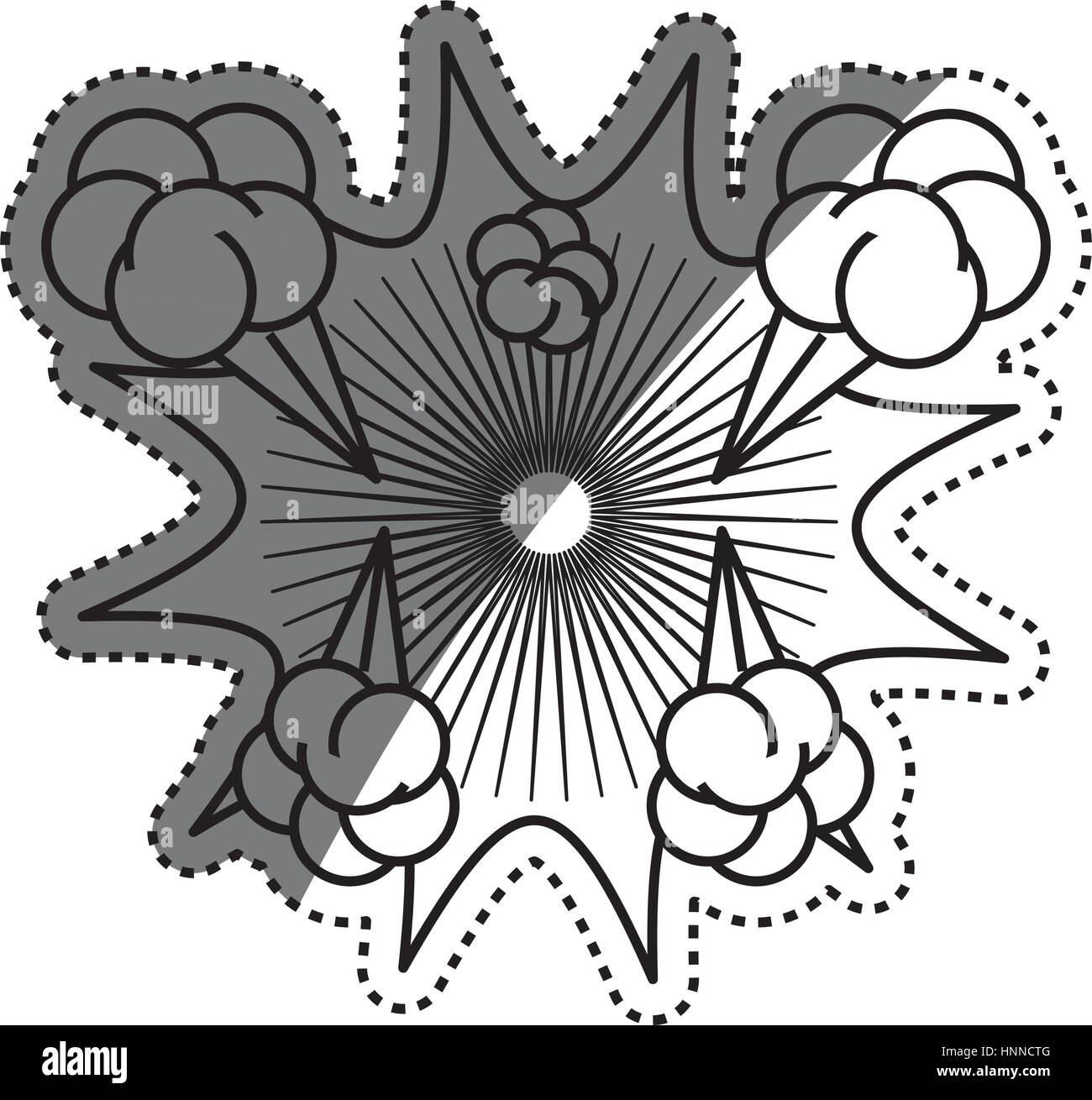 Comic explosion cartoon icon vector illustration graphic design Stock ...