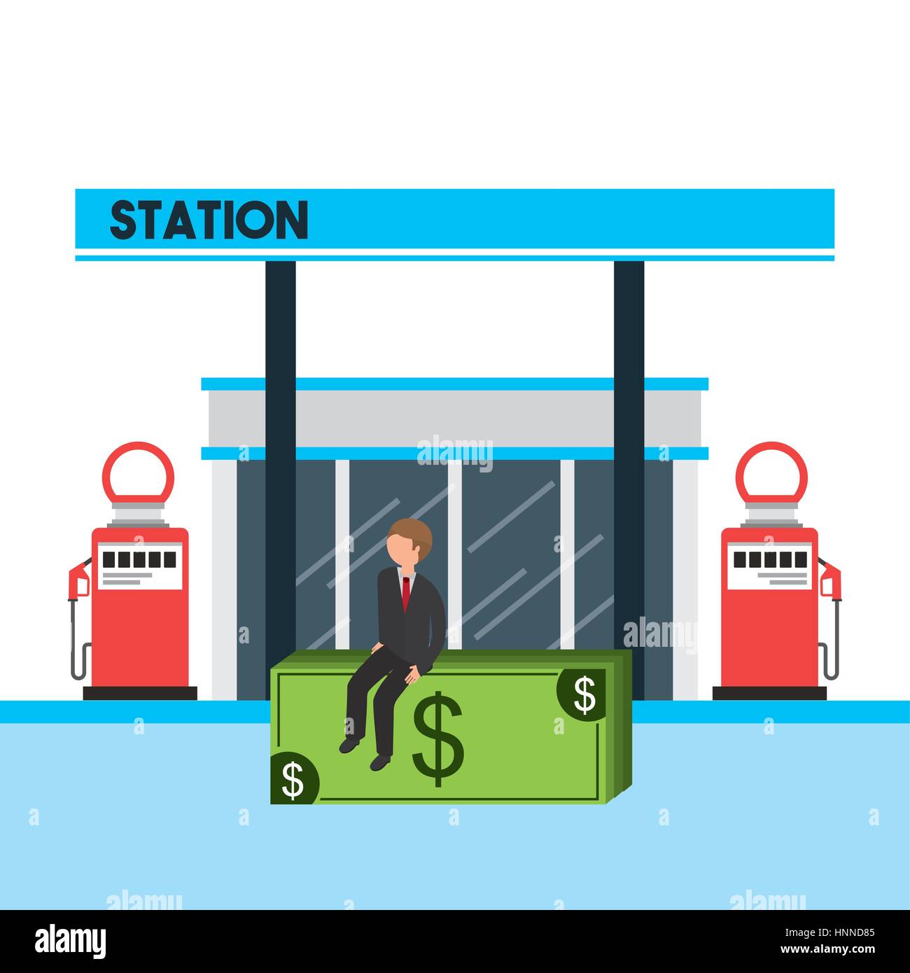 Sitting on the platform Stock Vector Images - Alamy