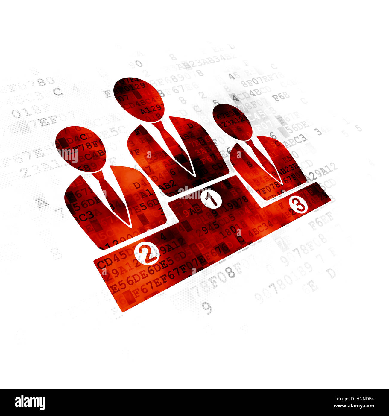 Advertising concept: Business Team on Digital background Stock Photo ...