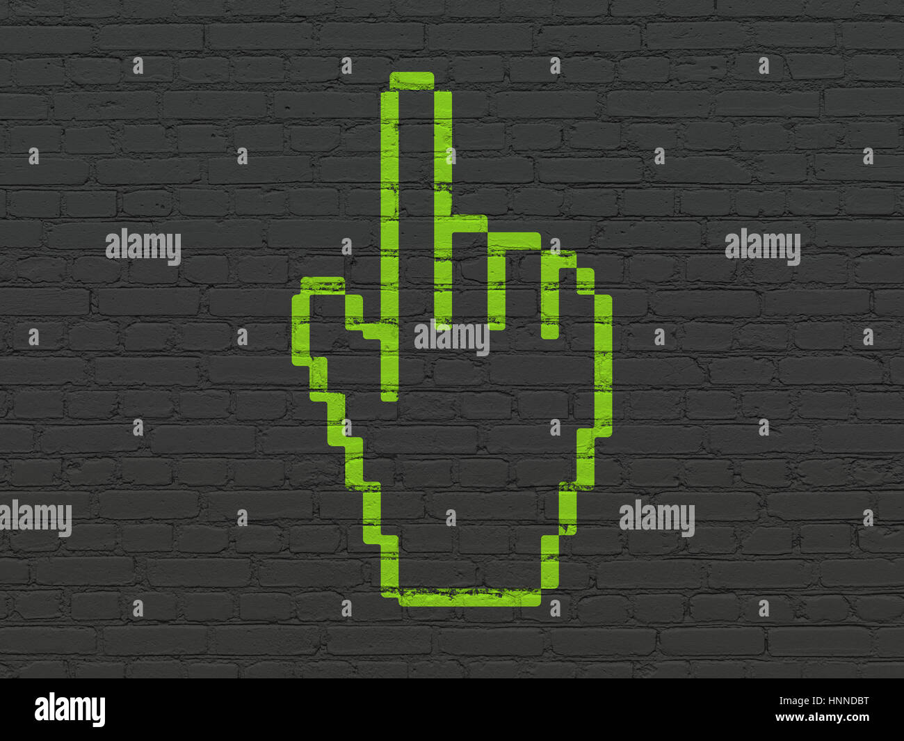Marketing concept: Mouse Cursor on wall background Stock Photo - Alamy