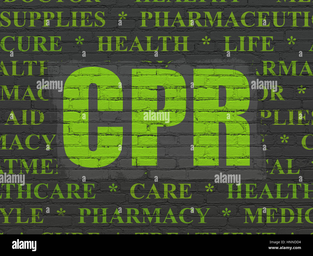 Medicine concept: CPR on wall background Stock Photo - Alamy