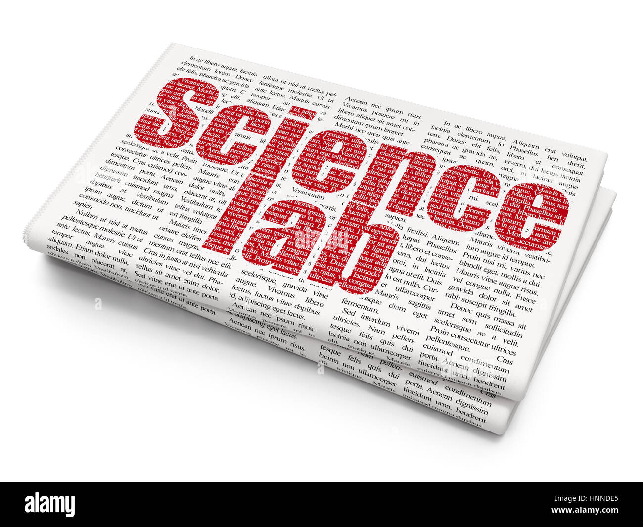 Science concept: Science Lab on Newspaper background Stock Photo - Alamy