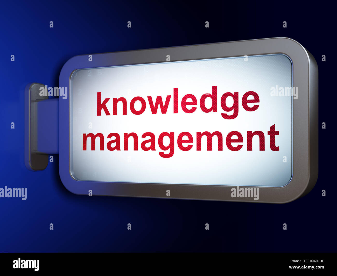 Learning concept: Knowledge Management on billboard background Stock ...