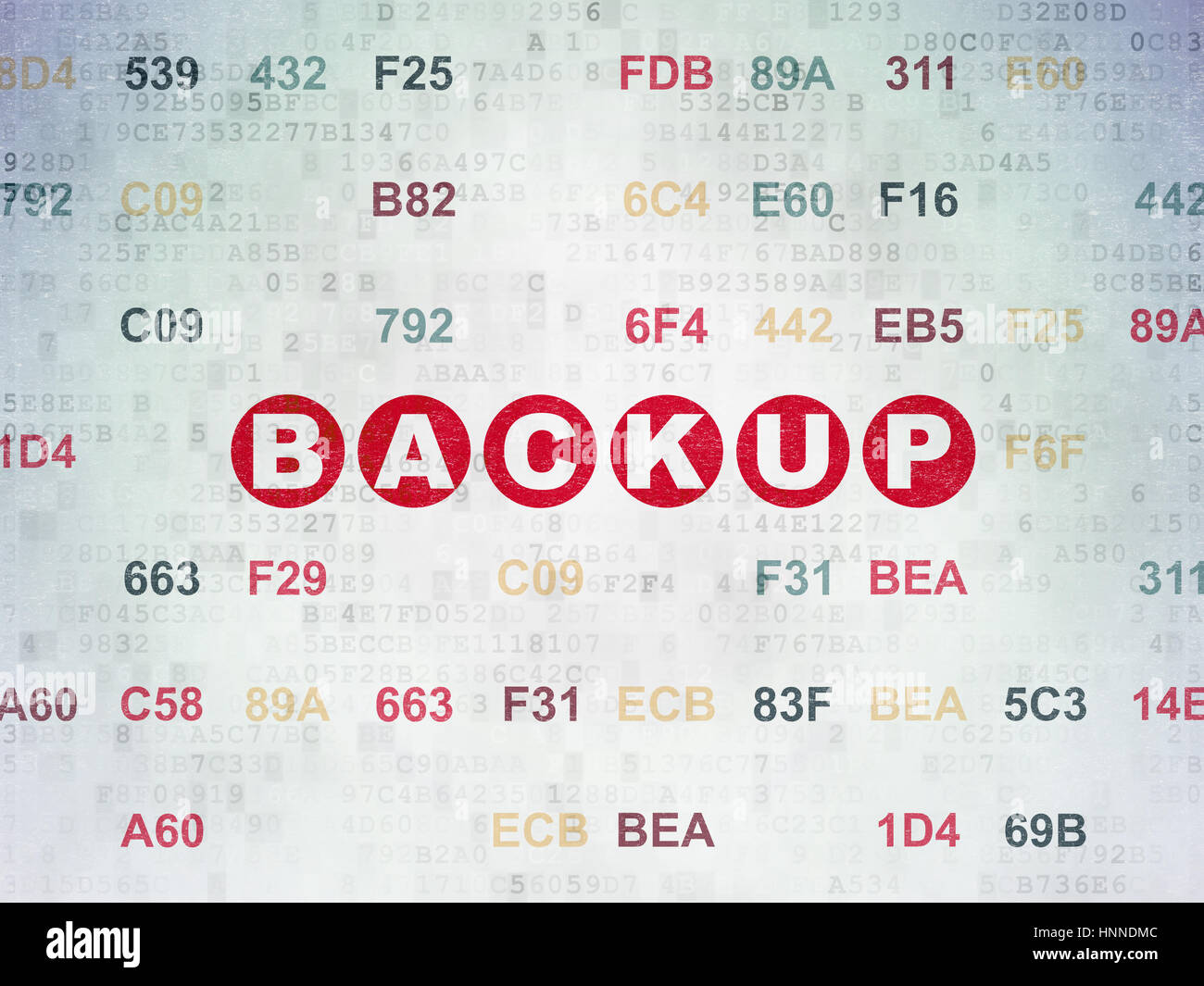 Programming concept: Backup on Digital Data Paper background Stock ...