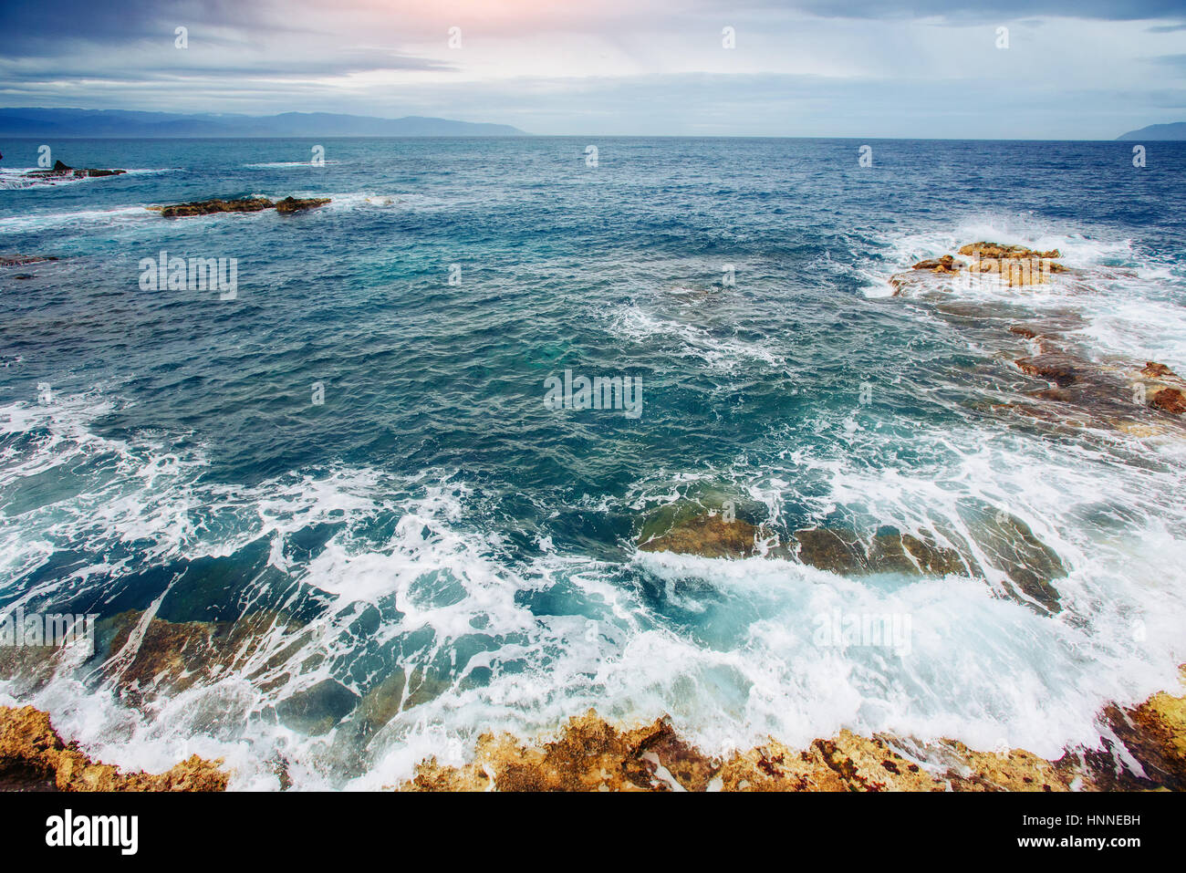 waves on the sea landscape Stock Photo - Alamy