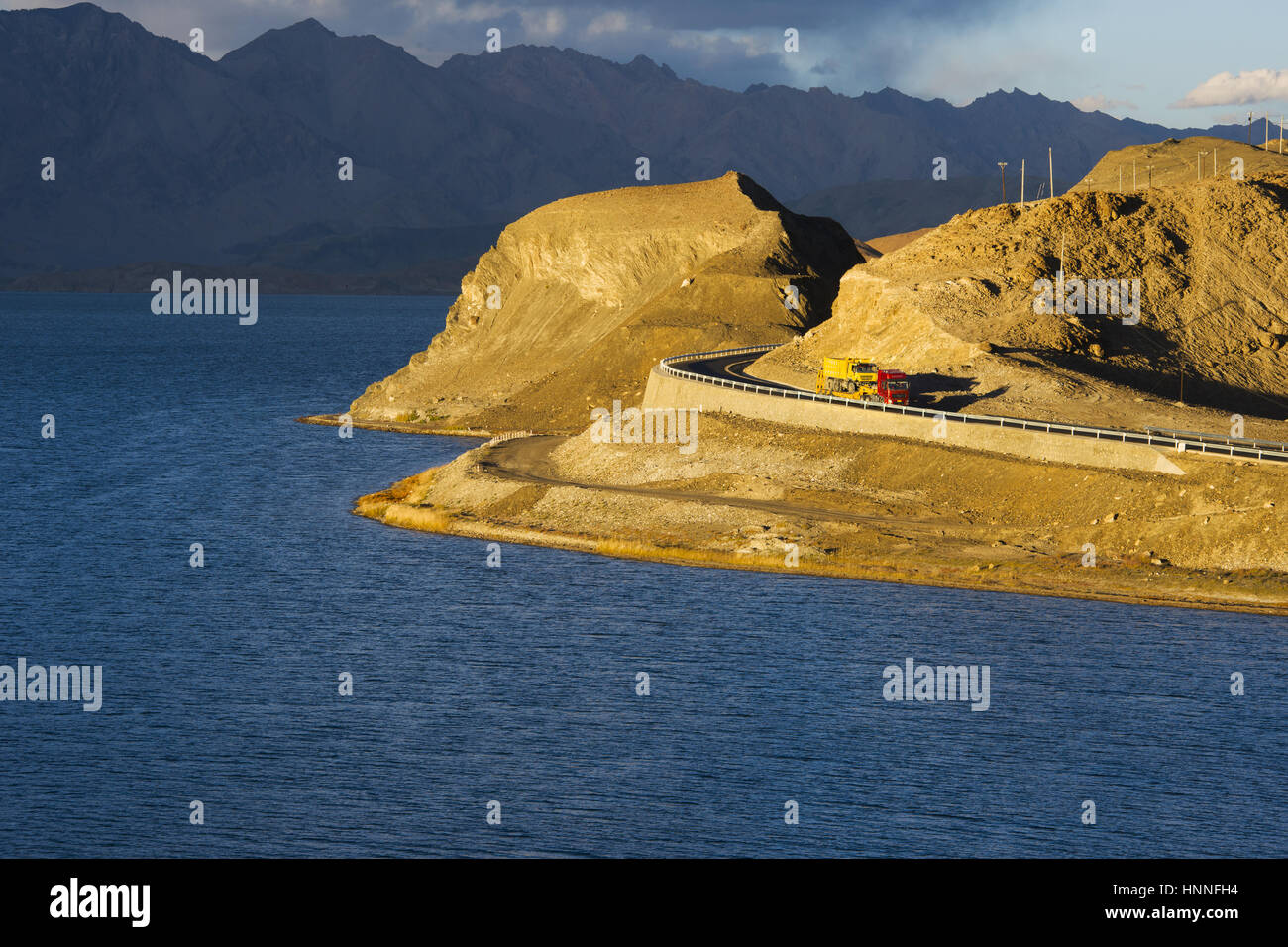 Bangong Lake of Ritu County,Tibet Stock Photo - Alamy