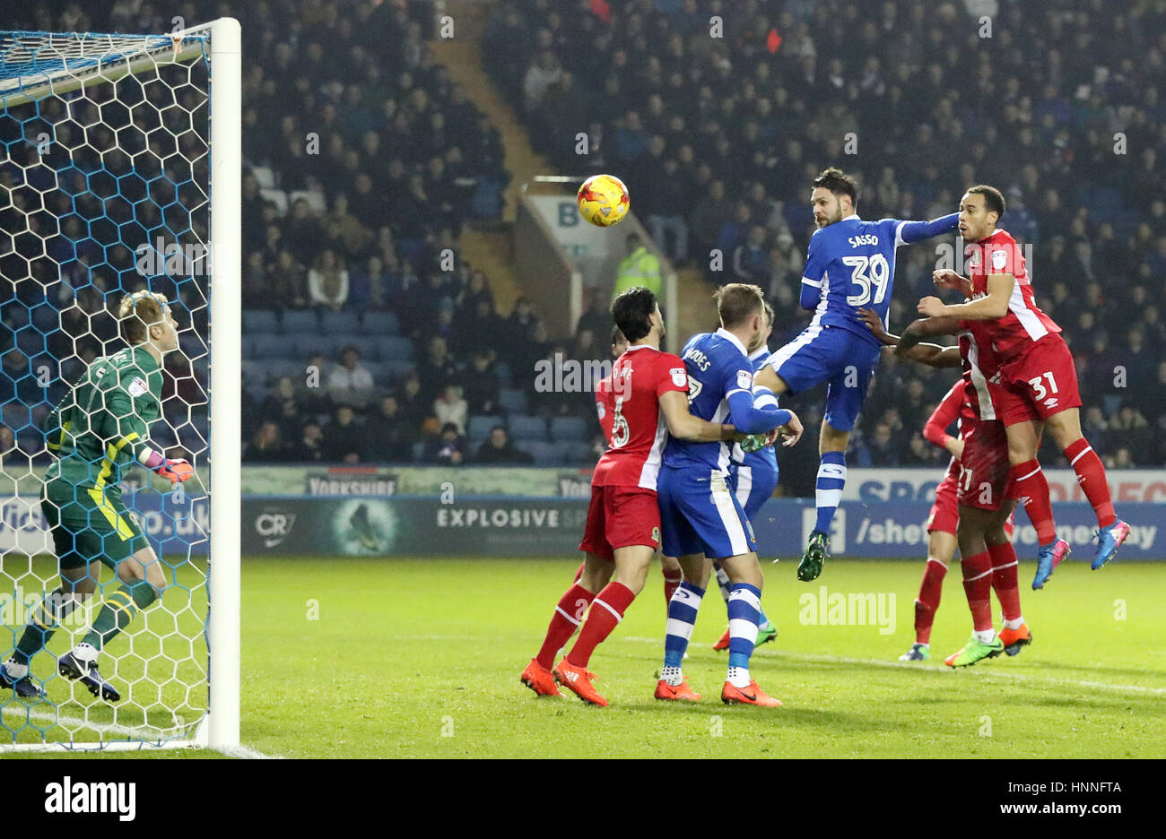 Sheffield Wednesday's Vincent Sasso scores his side's second goal ...