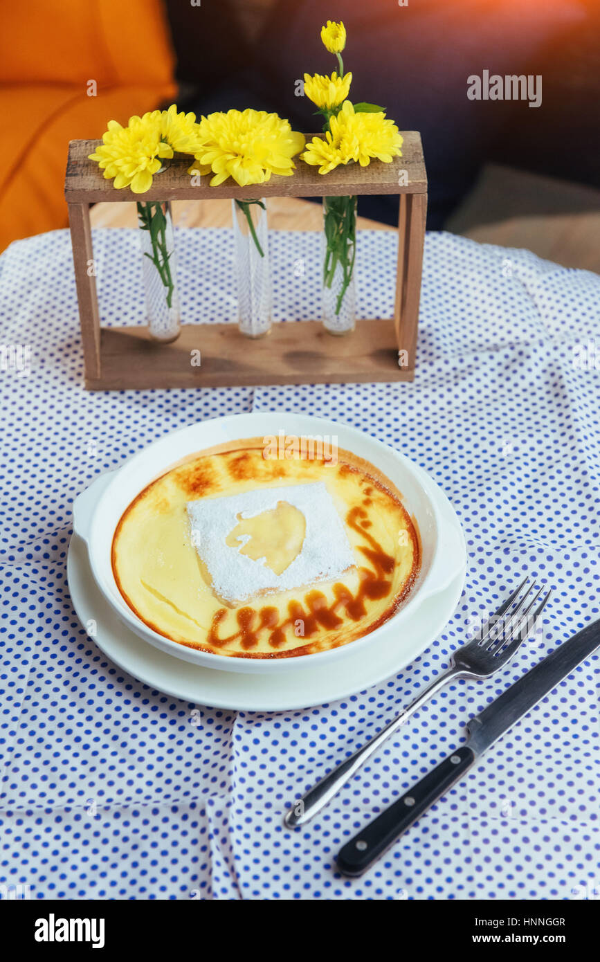 Delicious cheese casserole in a ceramic pot Stock Photo - Alamy