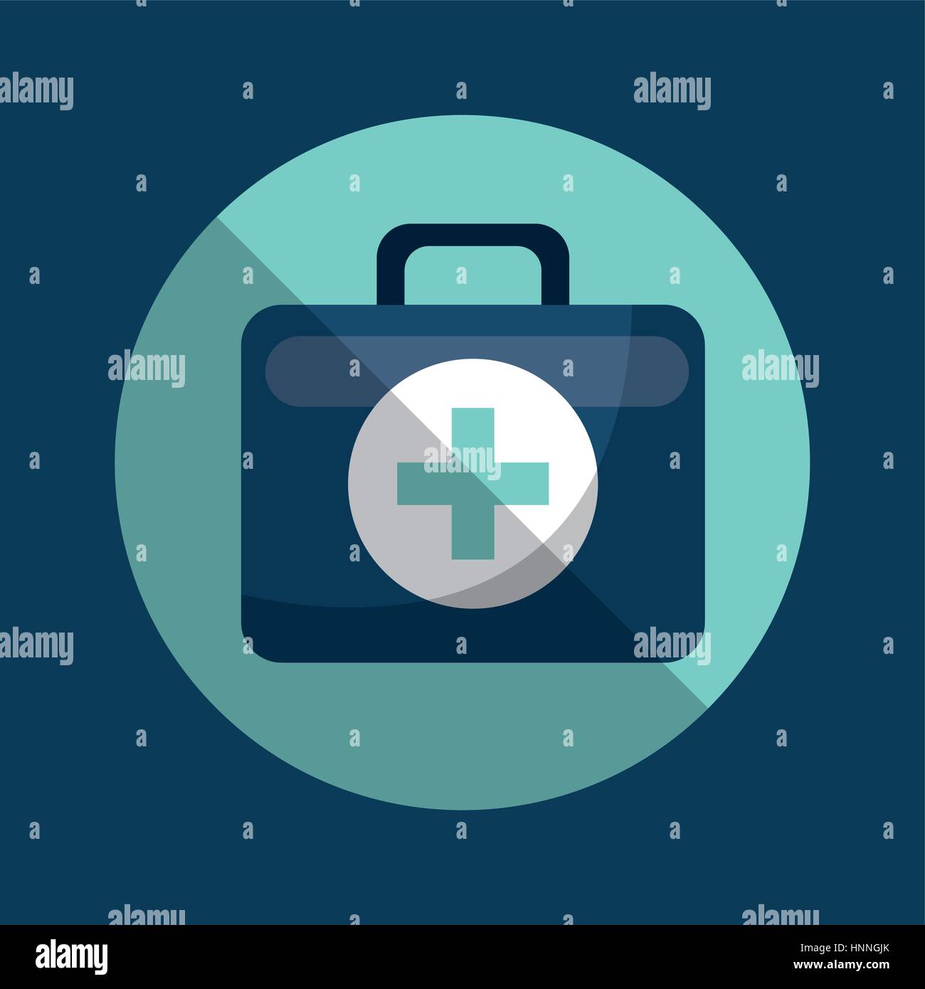 first aid briefcase icon over blue background. vector illustration ...