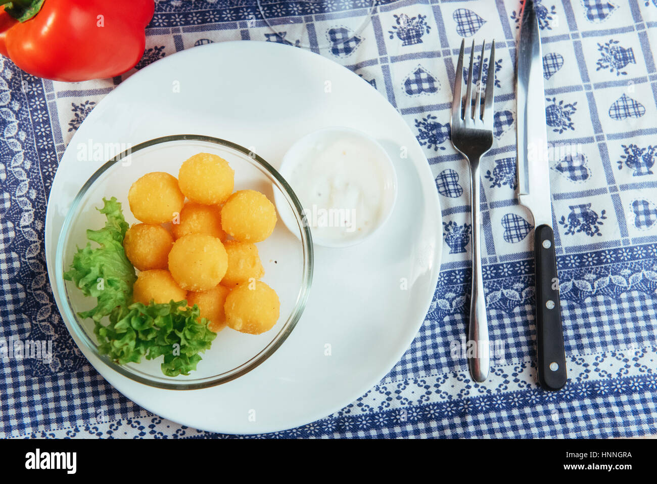 Deep fried cheese balls hi-res stock photography and images - Alamy