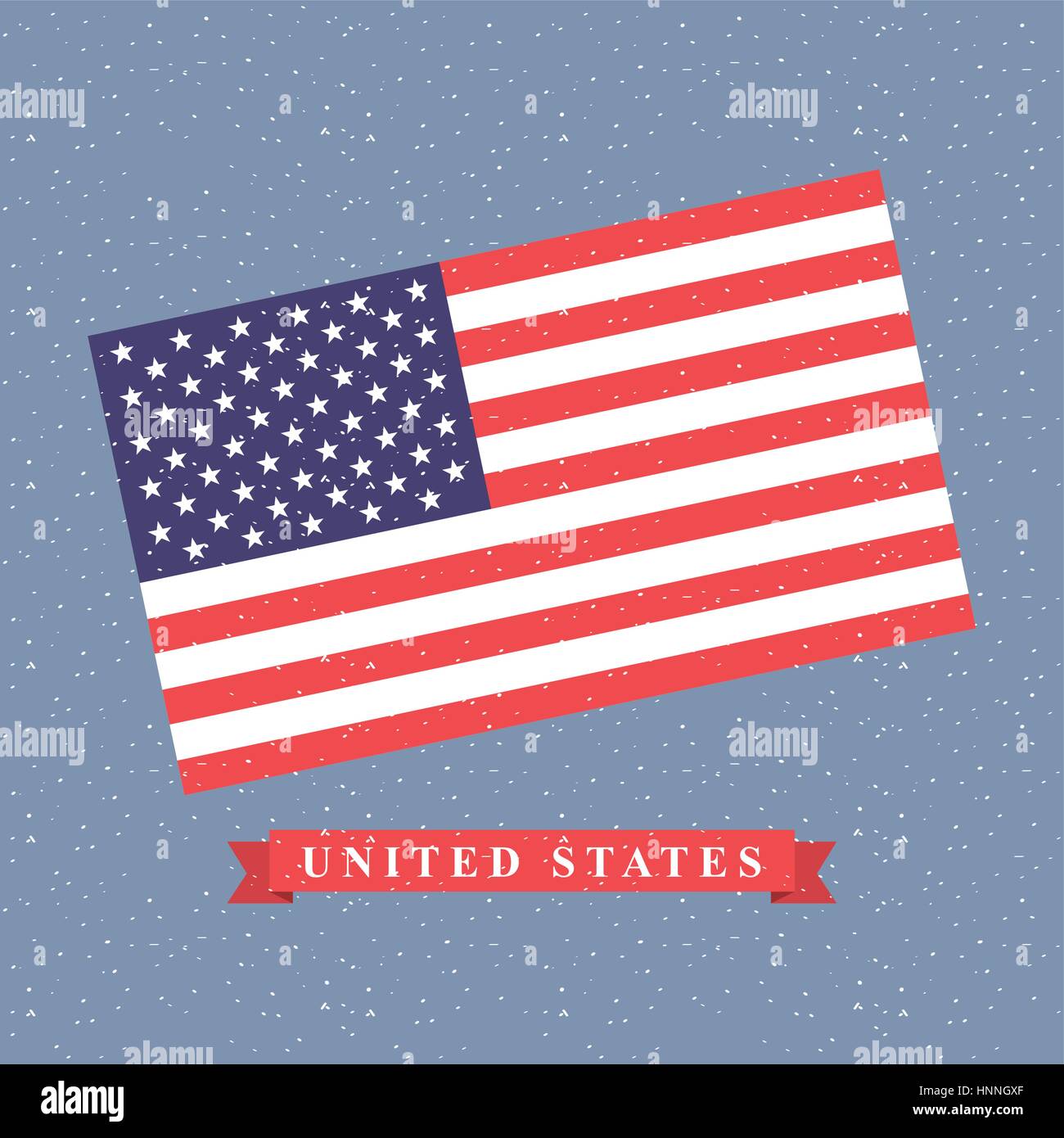usa country flag over blue background. colorful design. vector ...