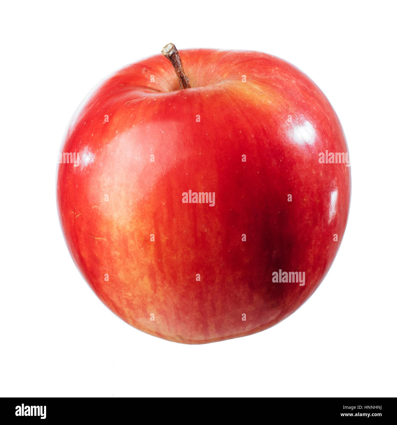 Beautiful red apple on a white background Stock Photo - Alamy