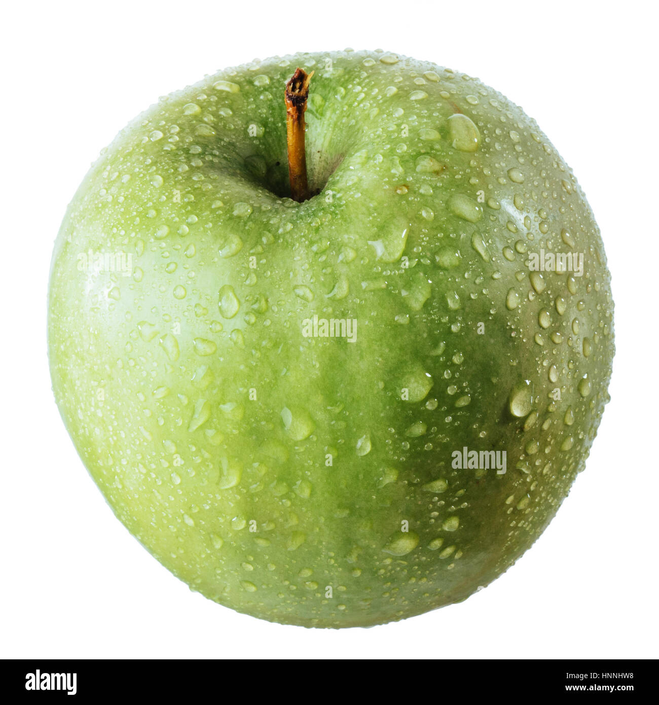 apple with water drops isolated on white Stock Photo - Alamy