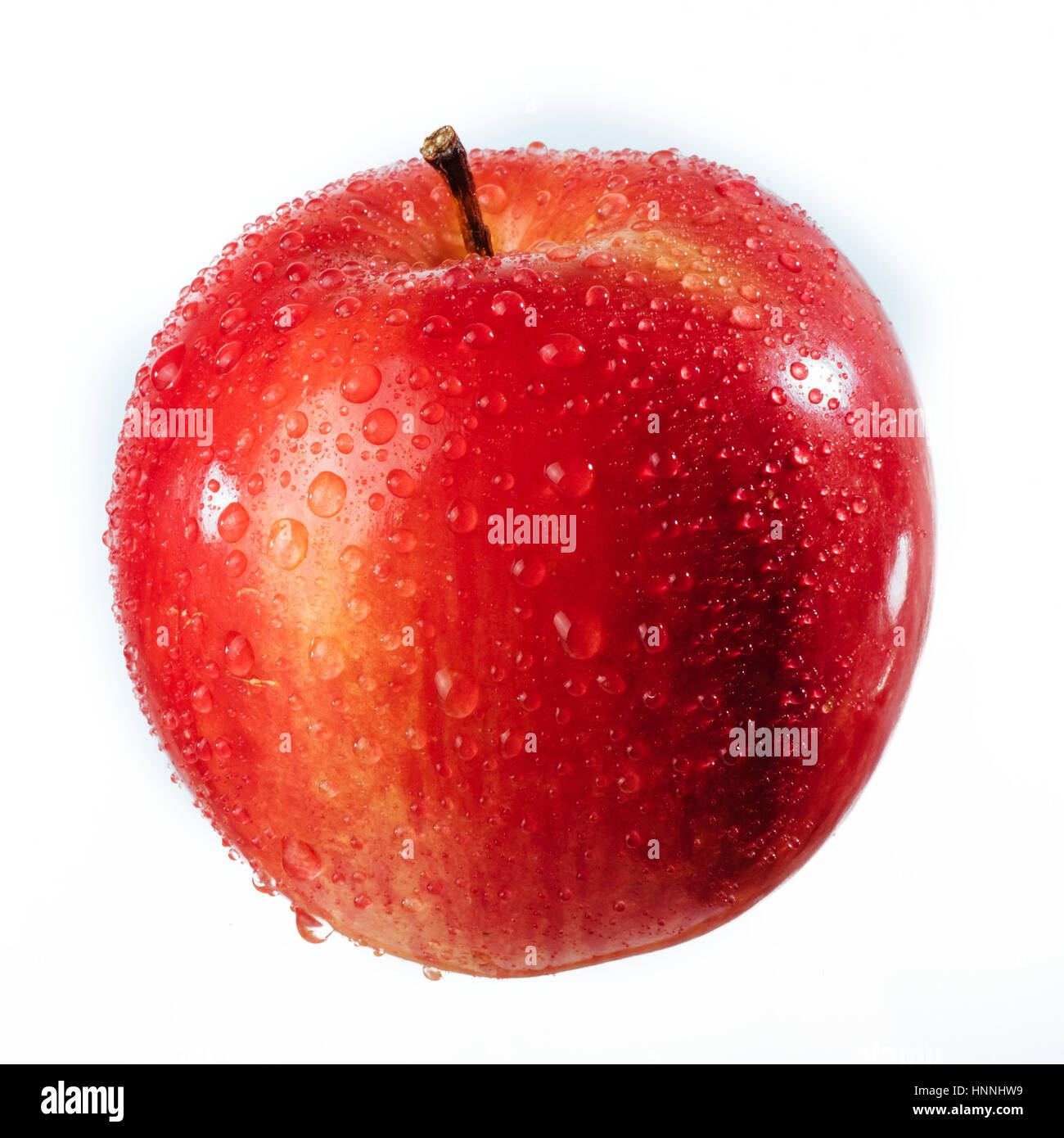 Beautiful red apple on a white background Stock Photo - Alamy
