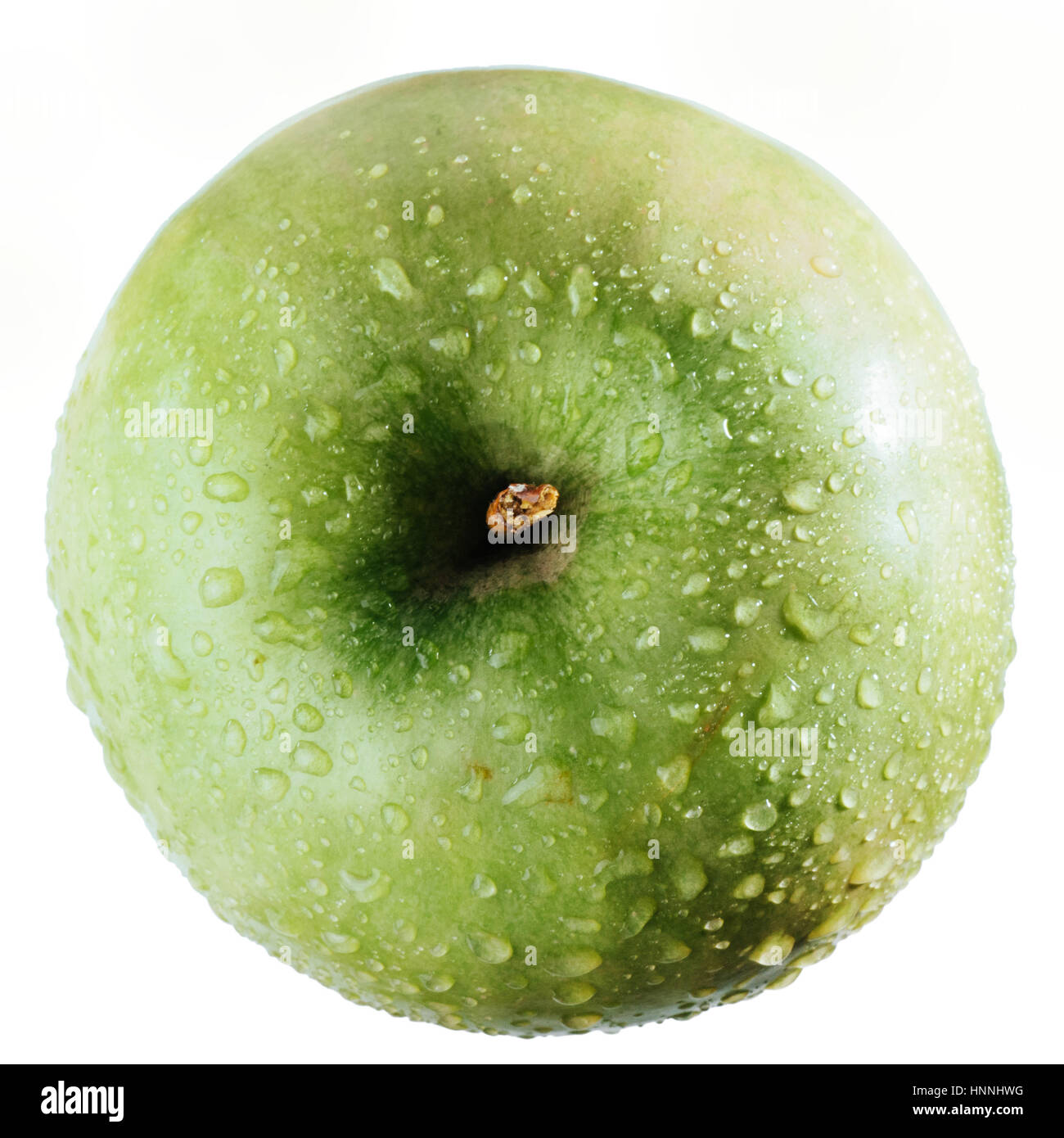 apple with water drops isolated on white Stock Photo - Alamy