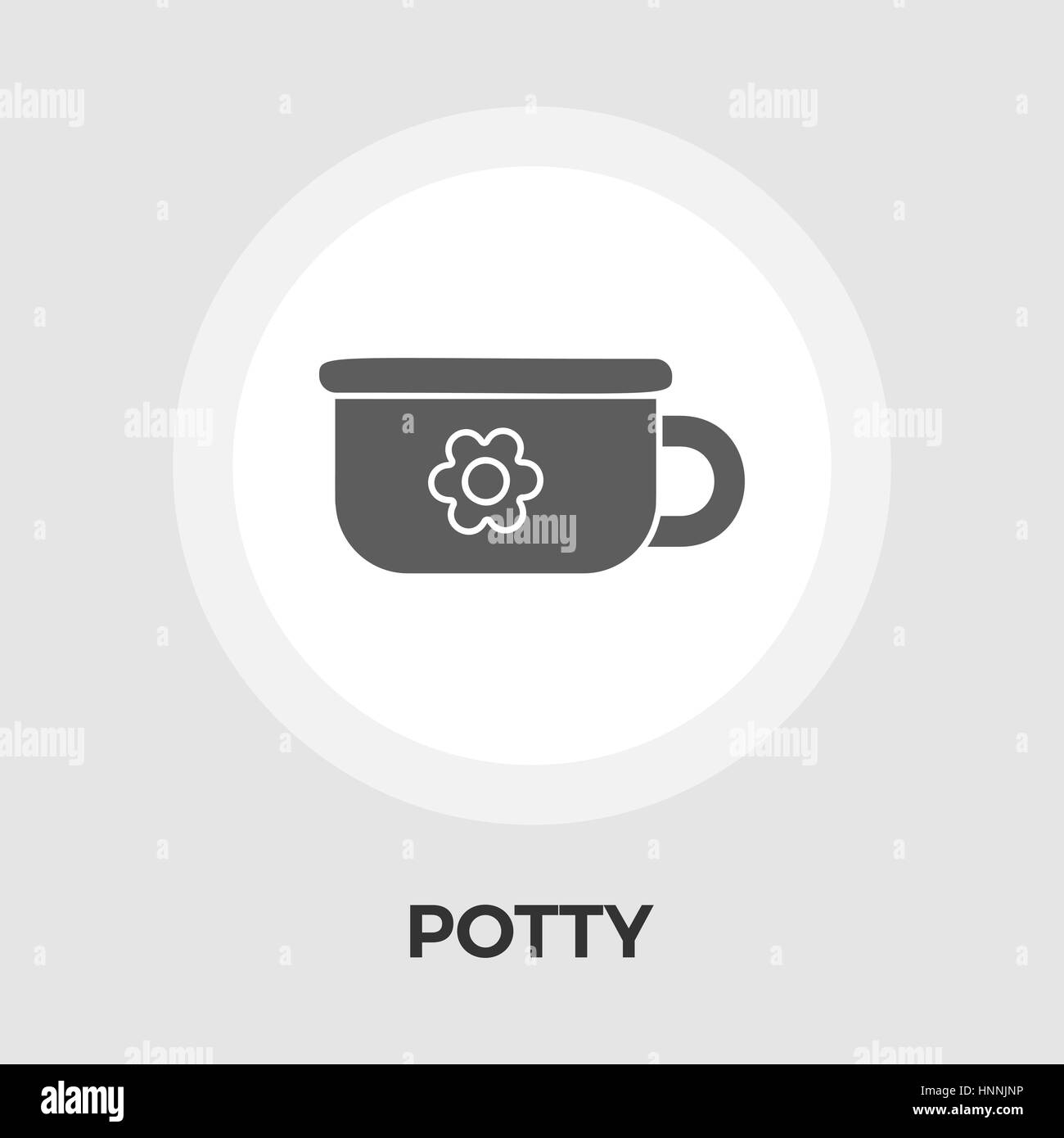 Potty icon vector. Flat icon isolated on the white background. Editable ...