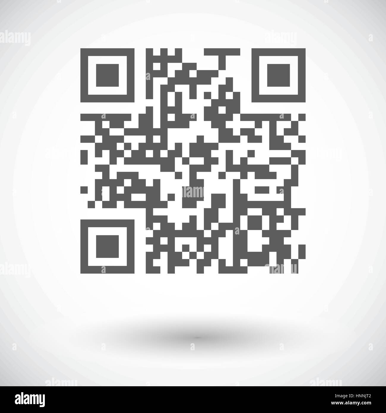 QR code. Single flat icon on white background. Vector illustration ...