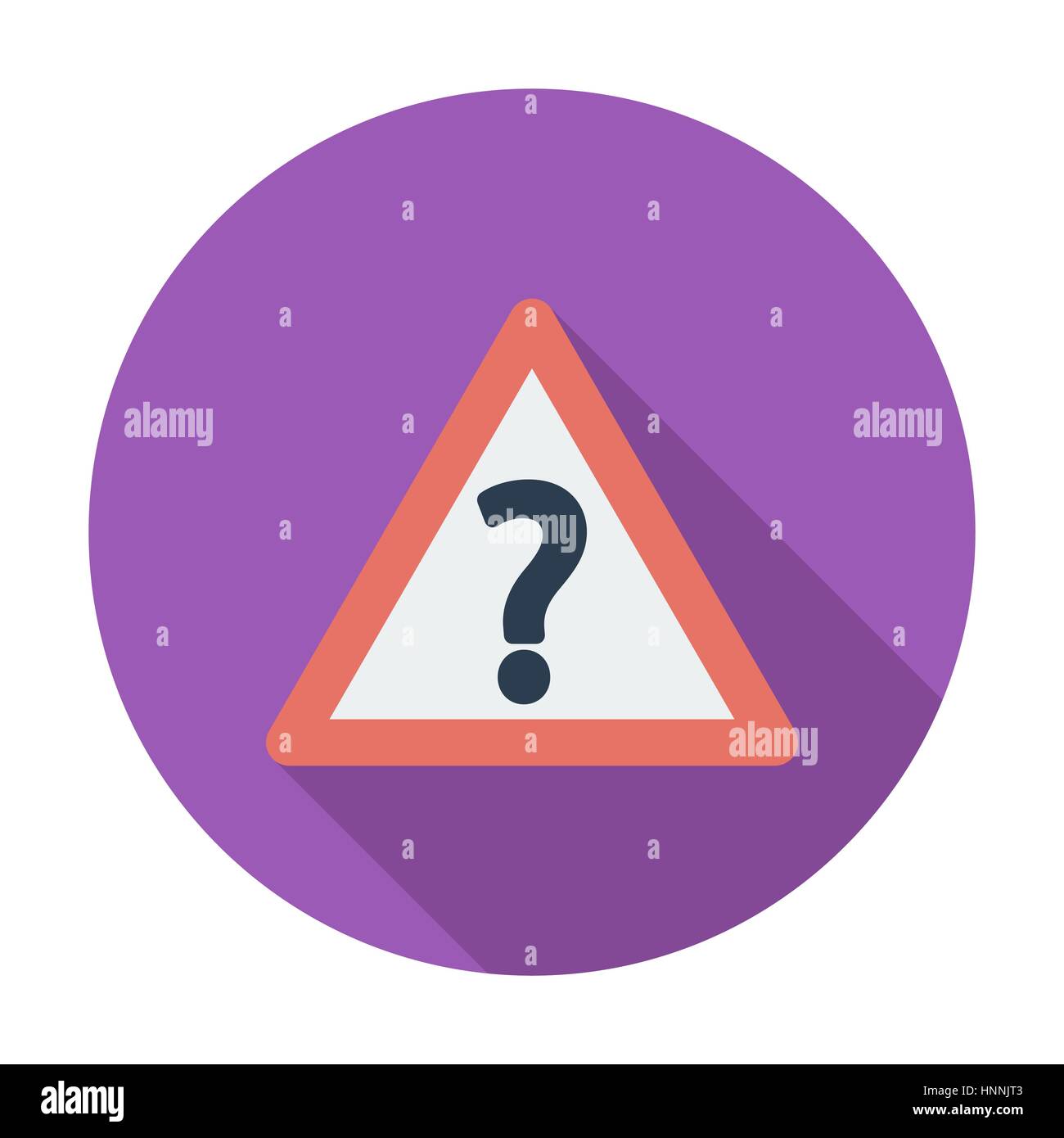 Question mark single flat icon hi-res stock photography and images - Alamy