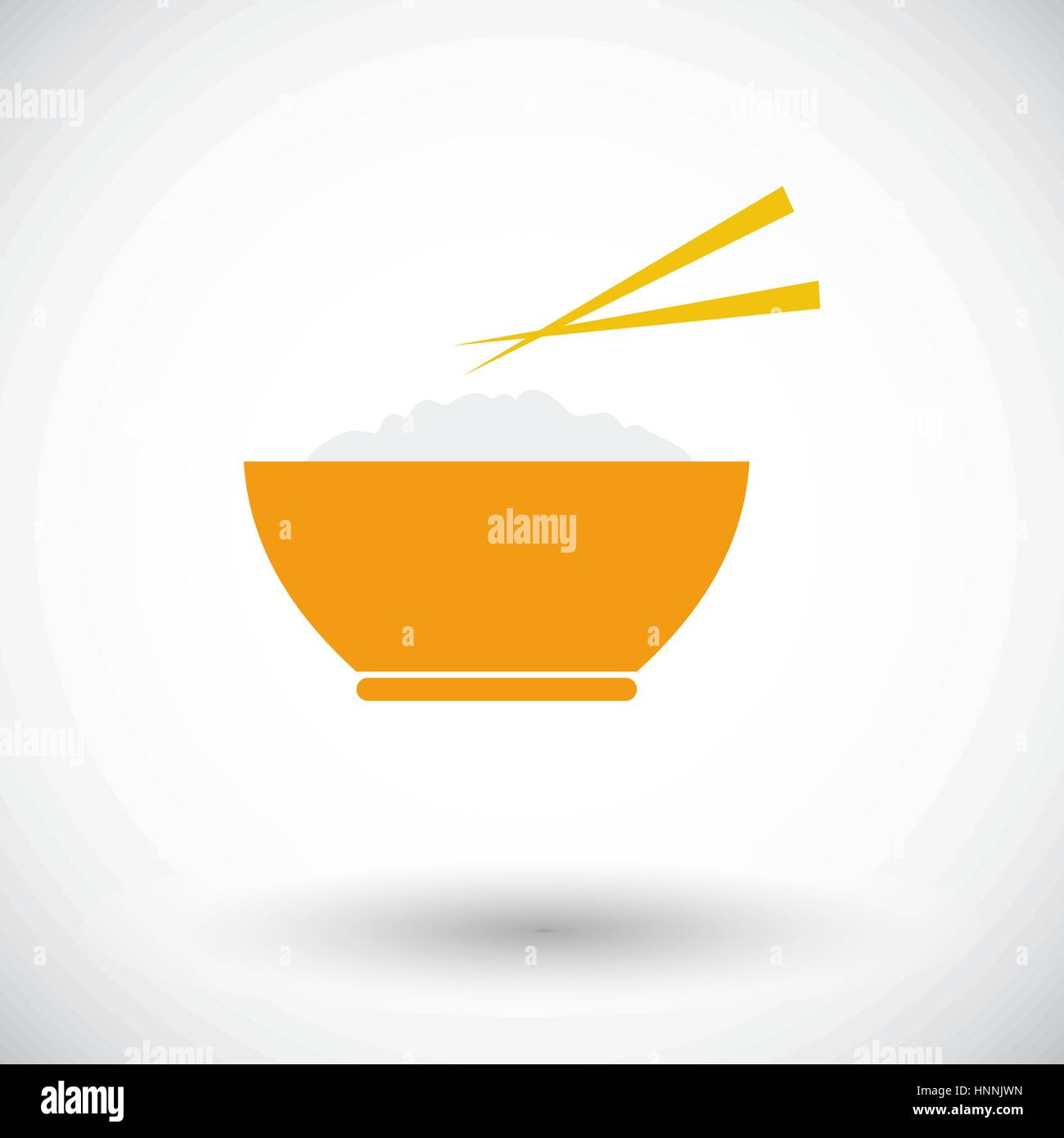Rice. Single flat icon on white background. Vector illustration Stock ...