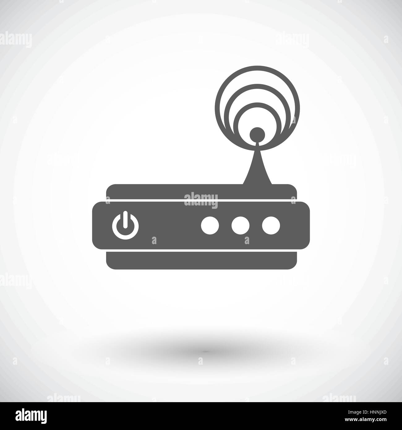 Router. Single flat icon on white background. Vector illustration Stock ...