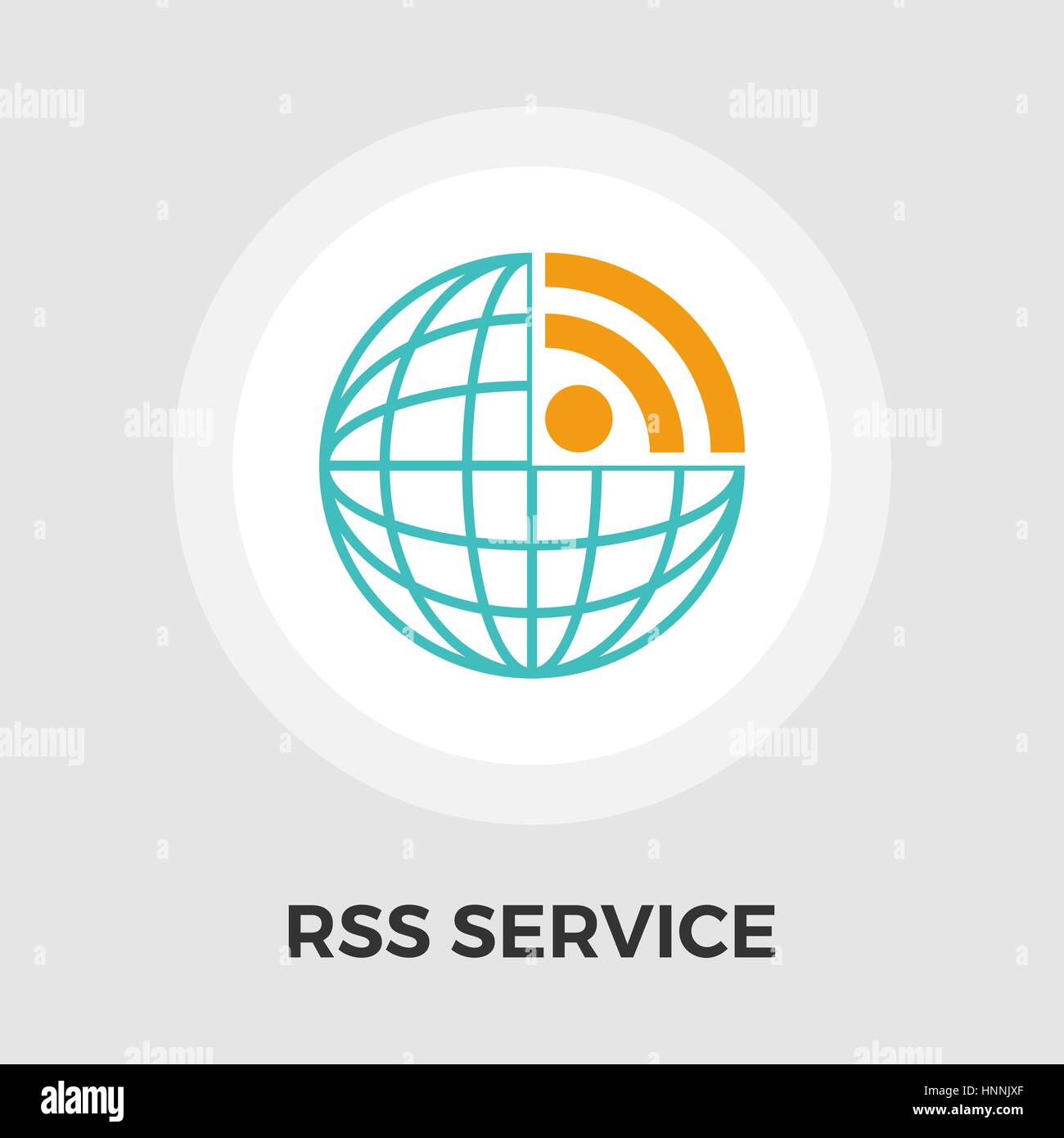 RSS icon vector. Flat icon isolated on the white background. Editable ...