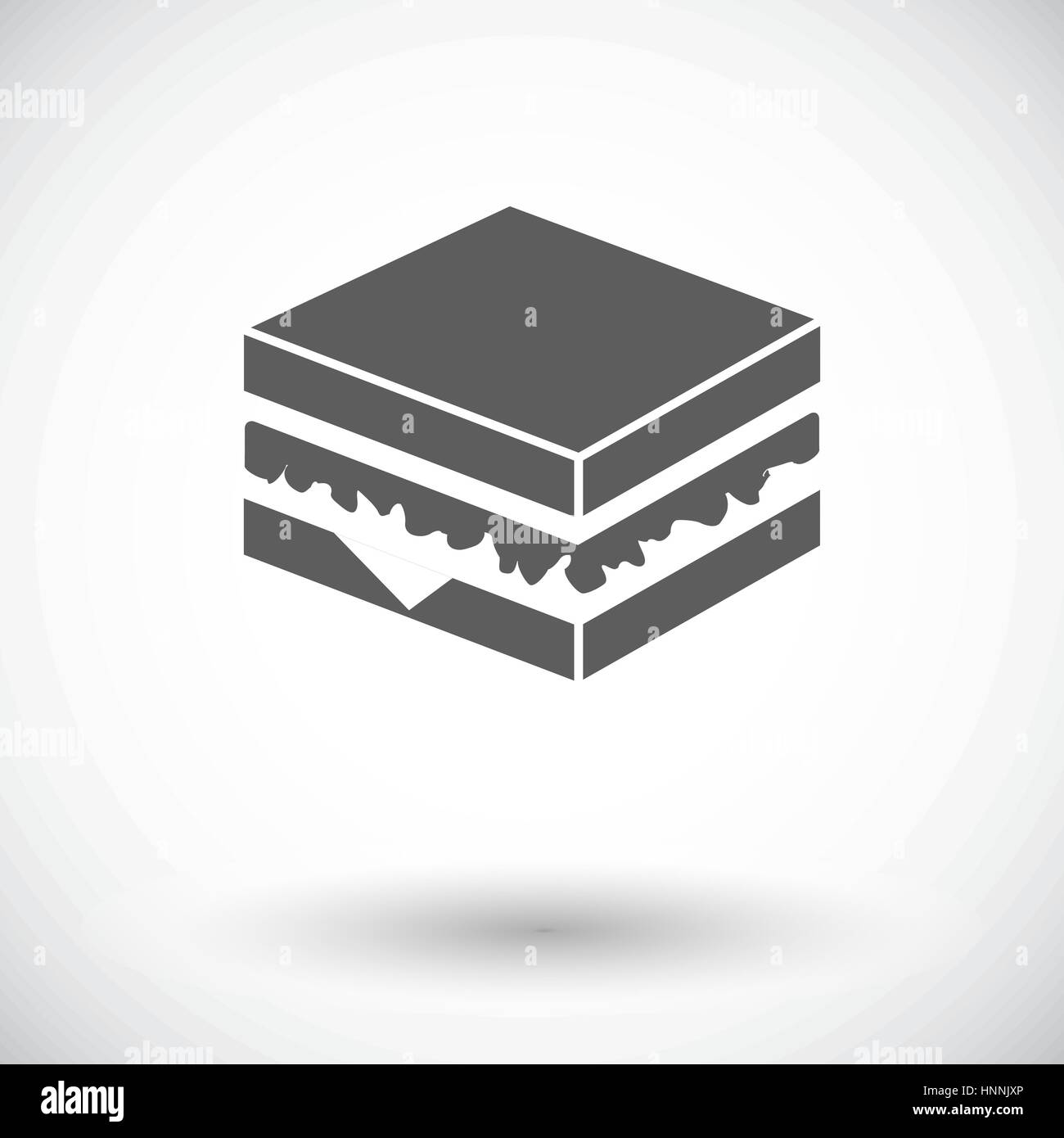 Sandwich. Single flat icon on white background. Vector illustration ...
