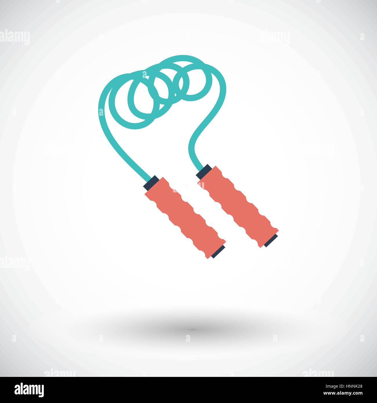 Skipping rope. Single flat icon on white background. Vector ...