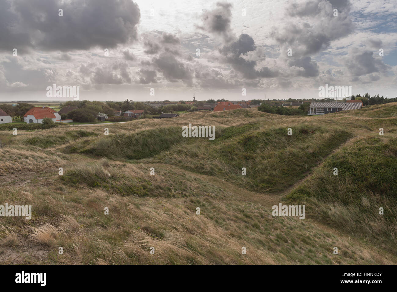 The sand dunes of Mandoe Island in the Danish Wadden Sea, UNECSCO World ...