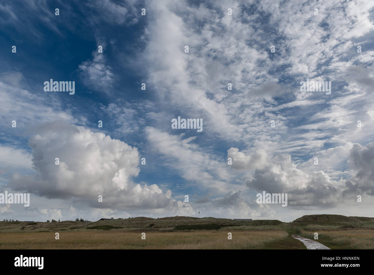 The sand dunes of Mandoe Island in the Danish Wadden Sea, UNECSCO World ...