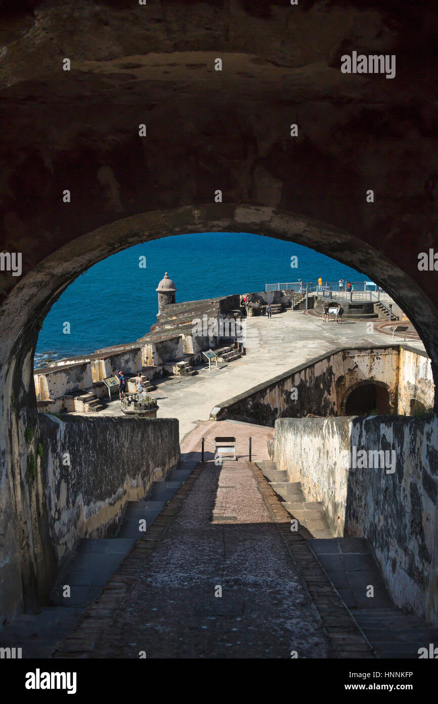 ARCHWAY CASTILLO SAN FELIPE DEL MORRO OLD CITY SAN JUAN PUERTO RICO ...