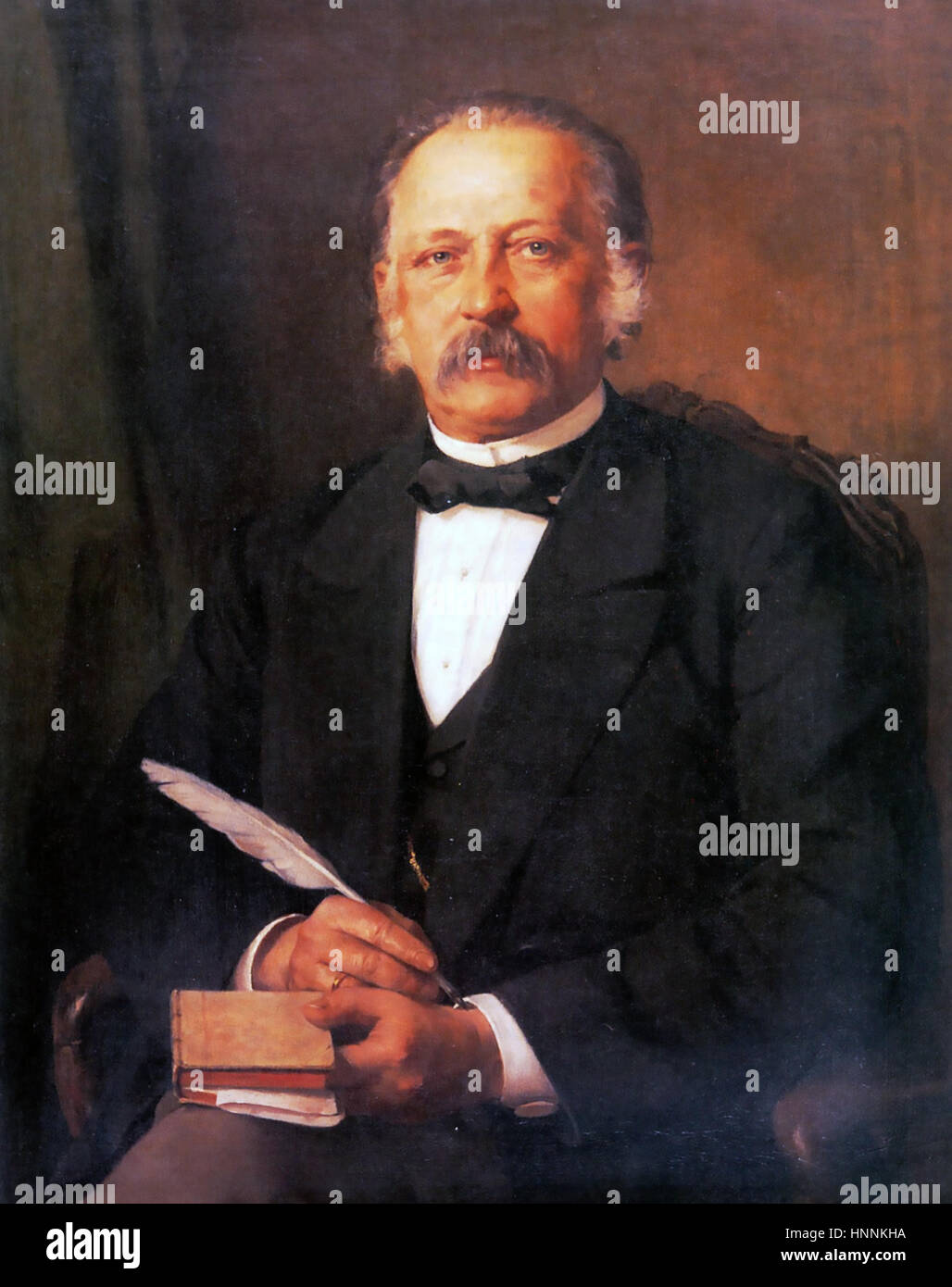 THEODORE FONTANE (1819-1898) German novelist and poet painted by Carl ...