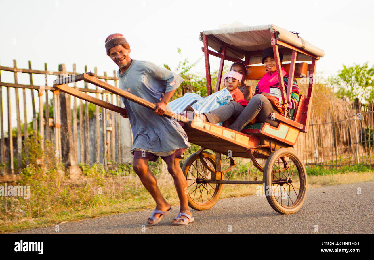 Local transport/ local taxi in small cities and towns in Madagascar ...