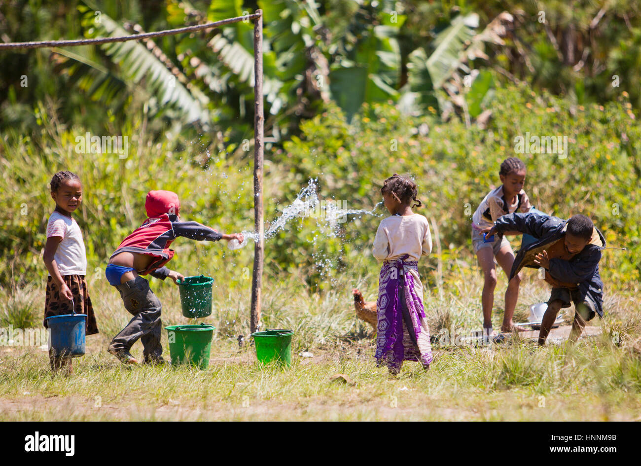 Children water africa buckets hi-res stock photography and images - Alamy