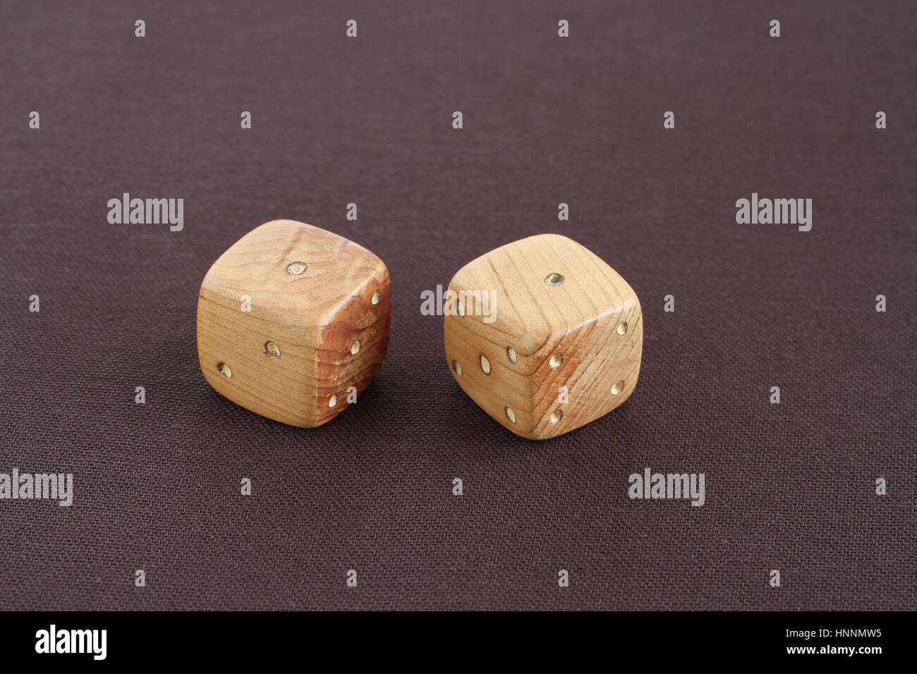 Dice number on wood table hi-res stock photography and images - Alamy