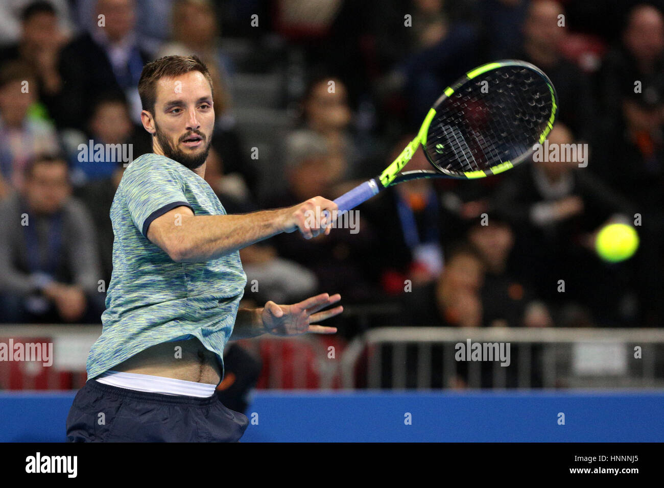 Sofia, Bulgaria - February 10, 2017: Viktor Troicki from Serbia ...