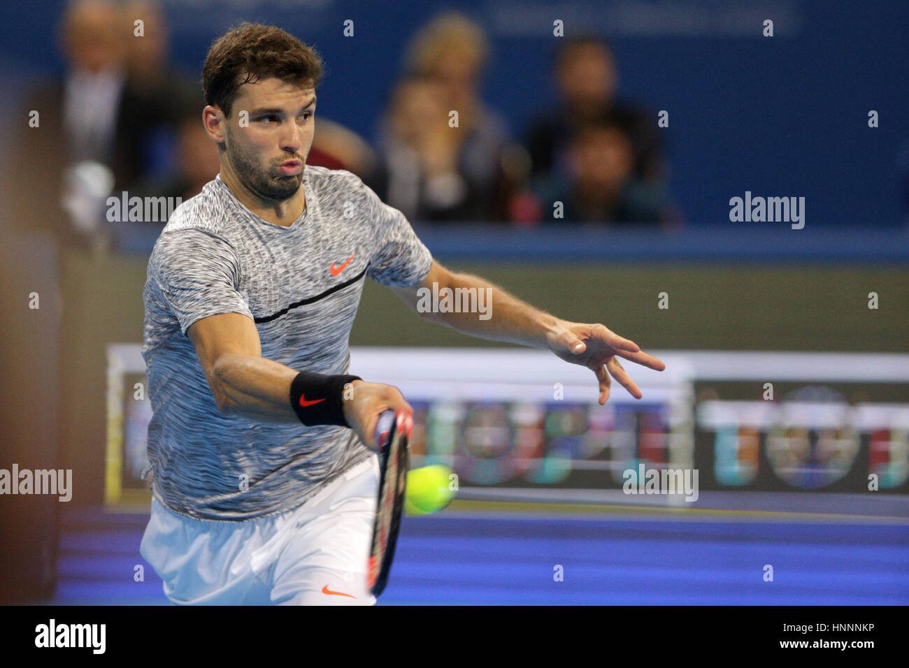 Sofia, Bulgaria - February 12, 2017: Grigor Dimitrov (pictured) from ...
