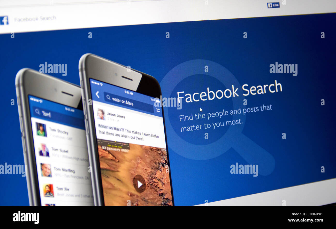 Facebook profiles hi-res stock photography and images - Alamy
