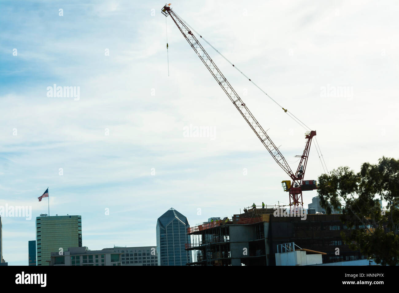 Construction Cranes operating in San Diego,California Stock Photo - Alamy