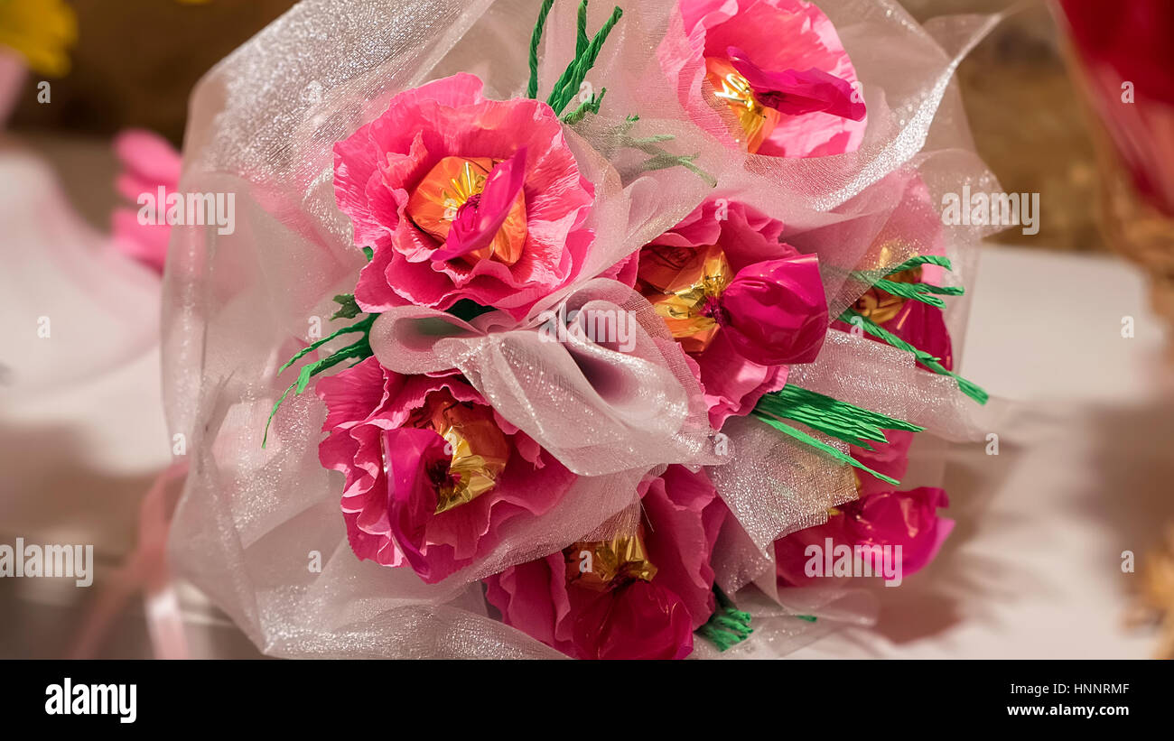 A beautiful bouquet of very tasty sweets Stock Photo - Alamy