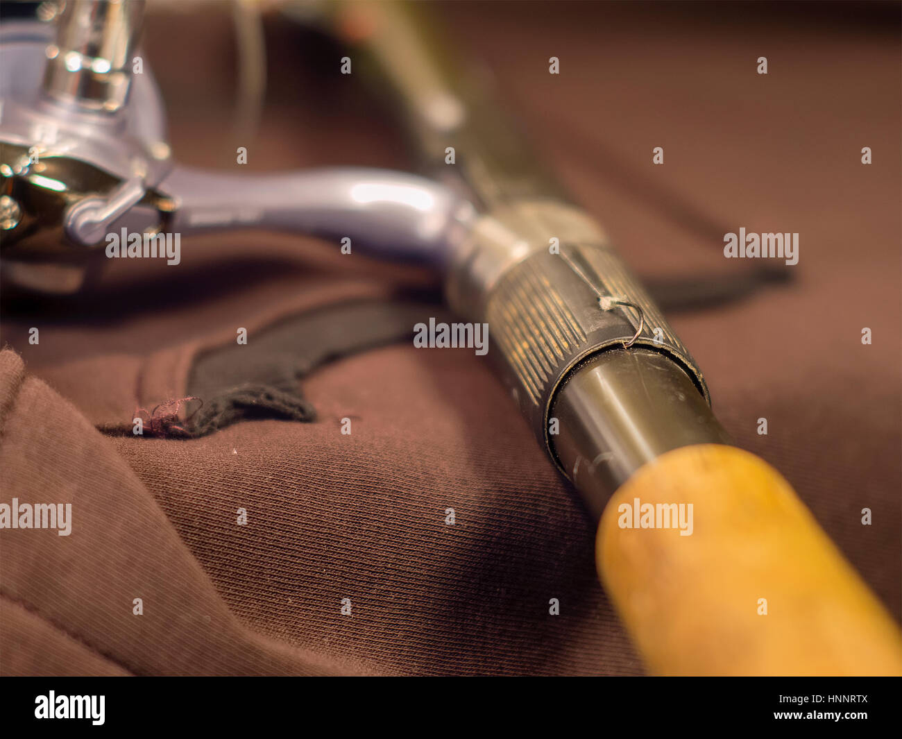 The handle rod and hook close up Stock Photo - Alamy